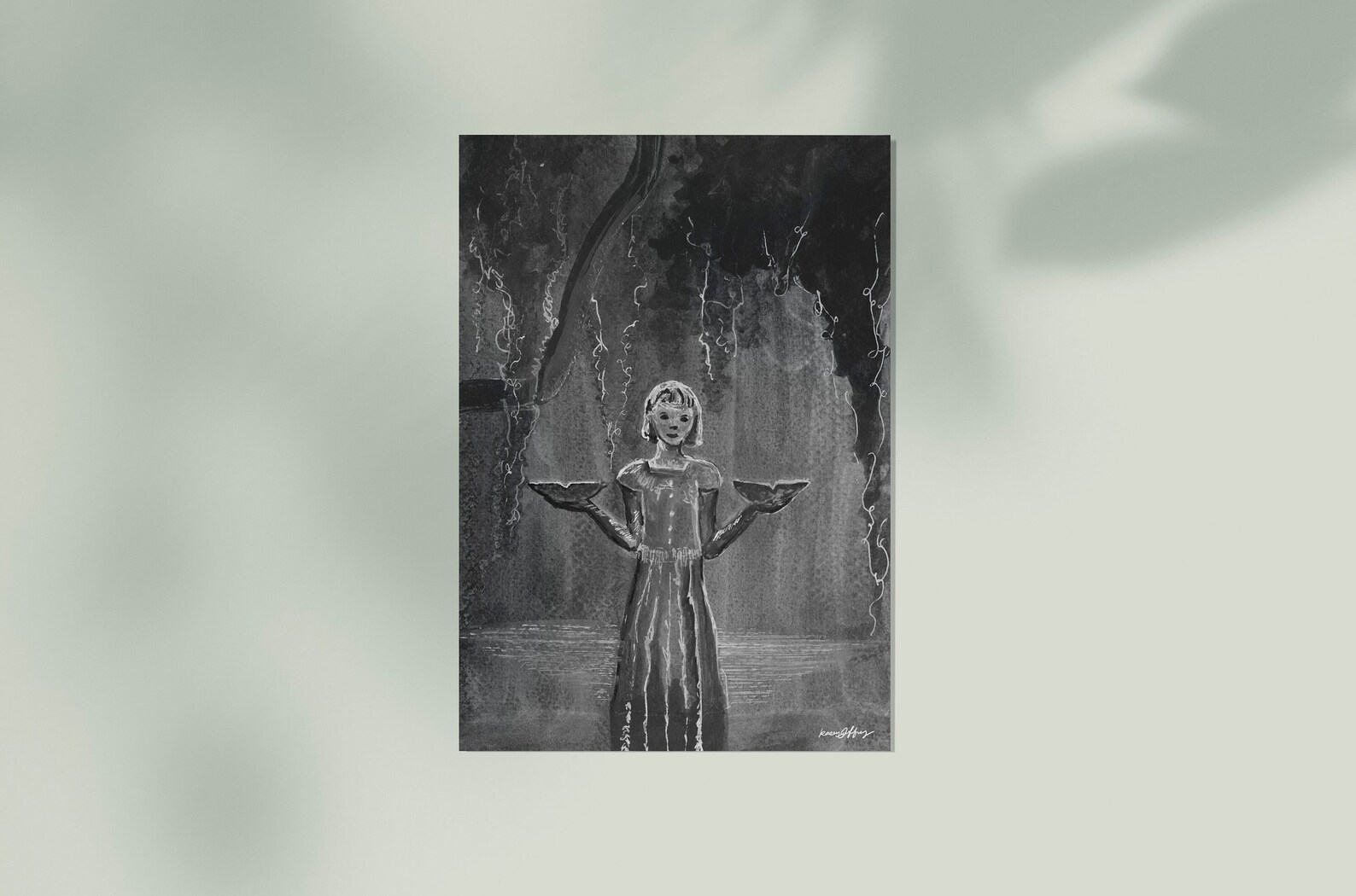 Bird Girl "little Wendy" Statue Savannah Georgia Print - Etsy