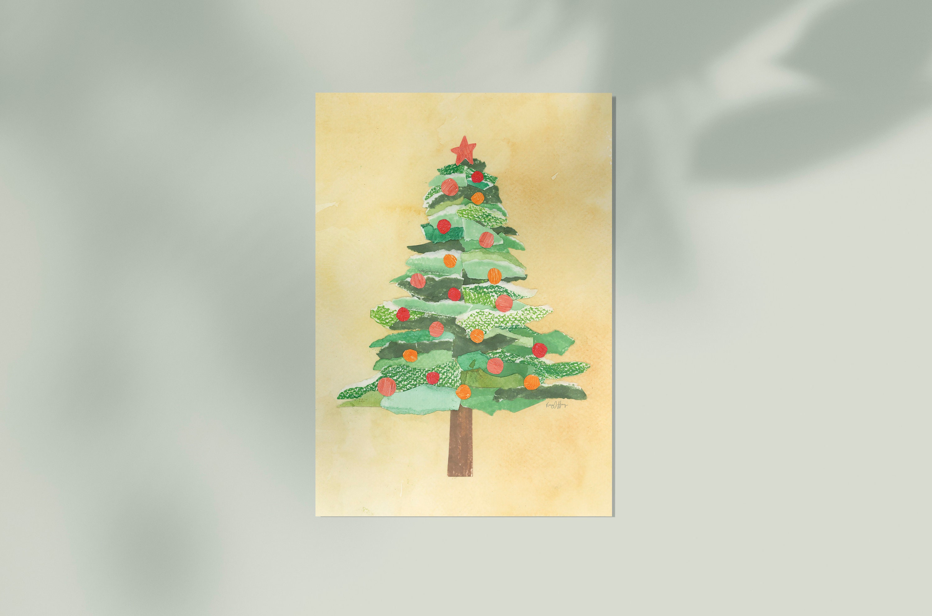 Christmas Tree Collage Print - Etsy