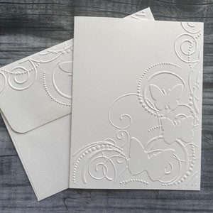Butterfly Cards, 5 Set, Corner Butterfly Swirl, Blank Note Cards ...