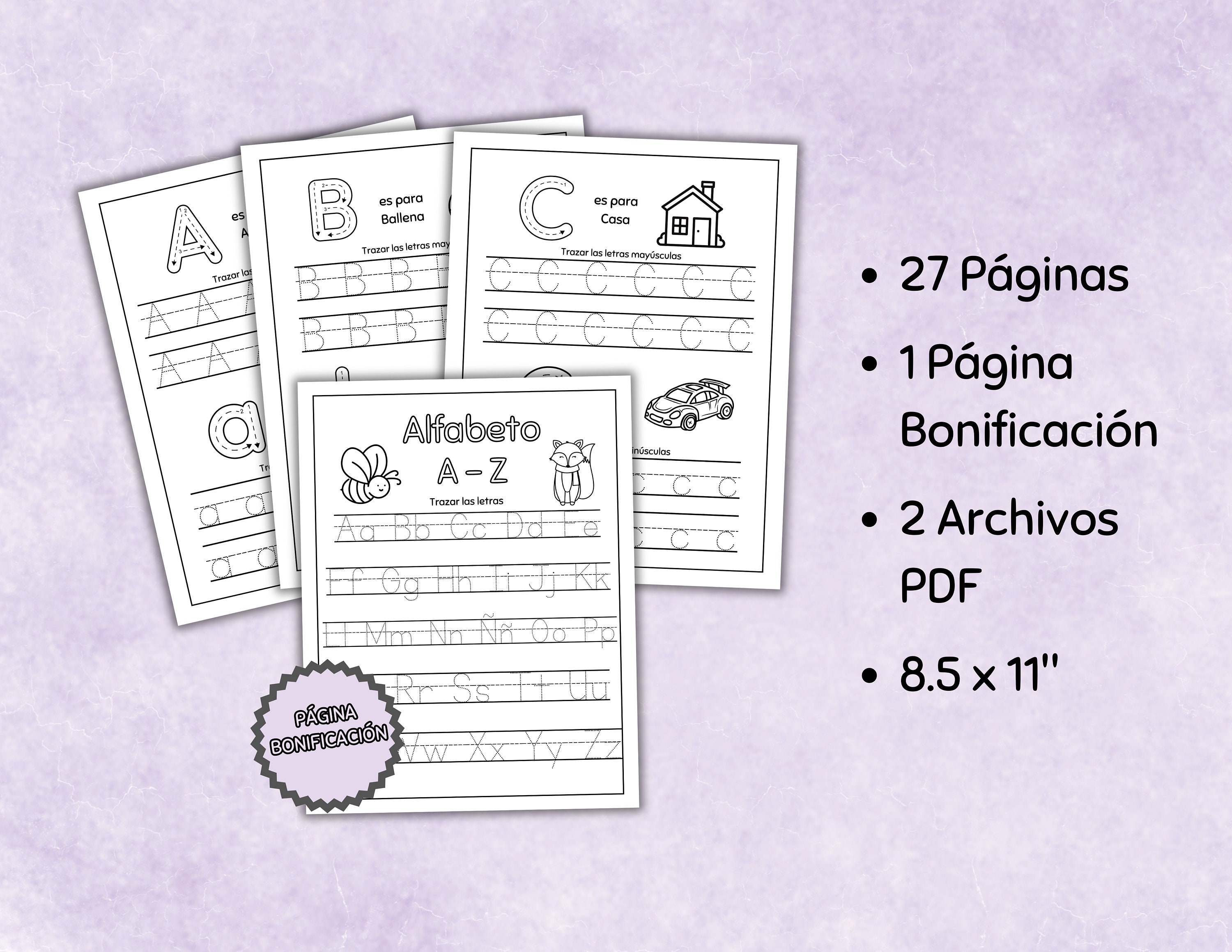 Spanish Alphabet Tracing Worksheets | Alfabeto Worksheets | Printable ...