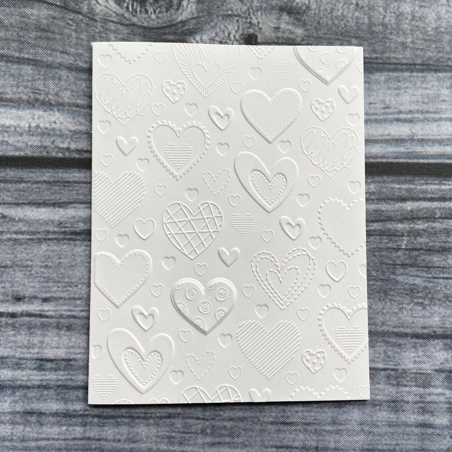 3D Heart Cards, Valentine's Day Cards, White Embossed Hearts, Blank ...