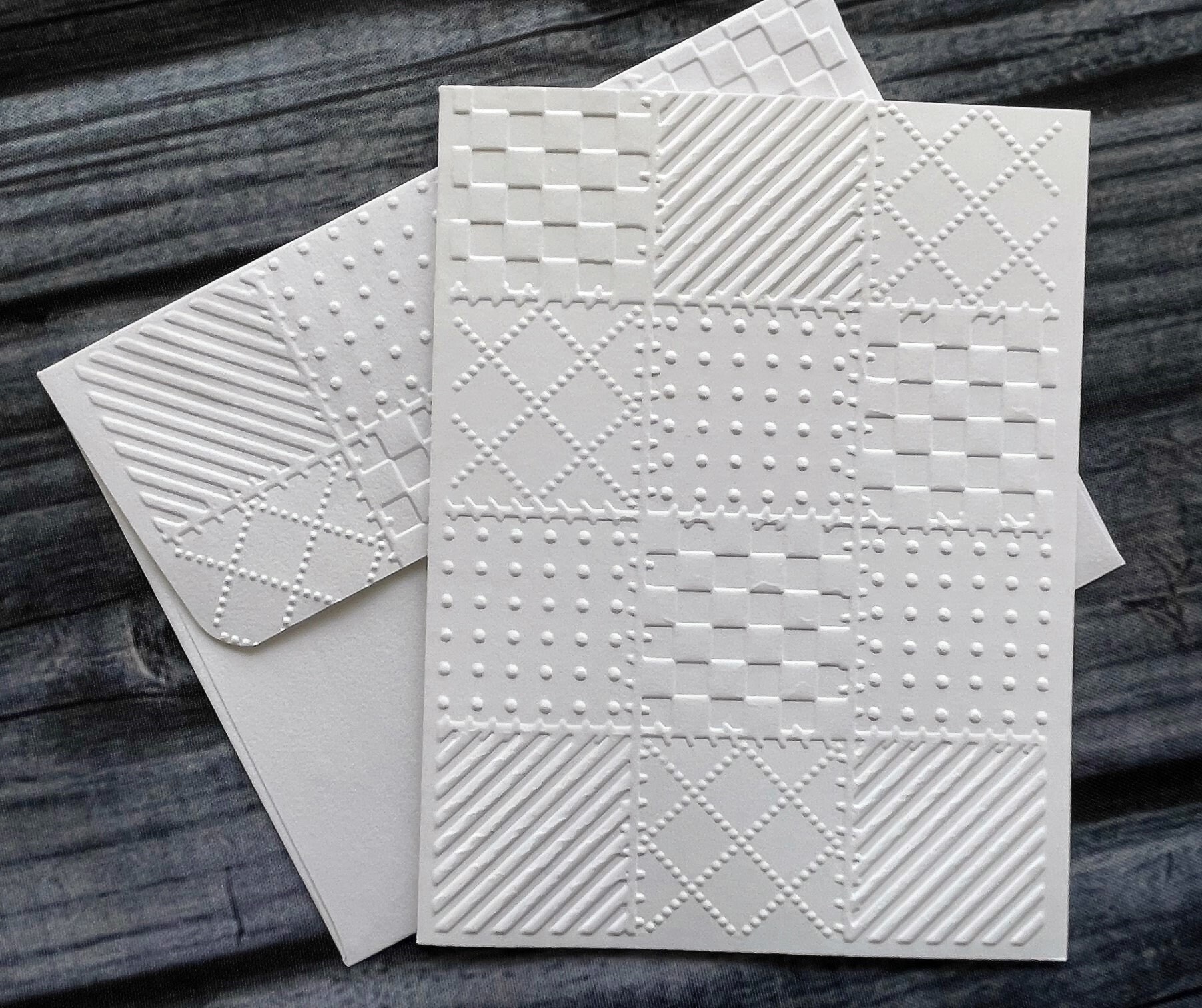 Embossed Quilted Card Sets, Quilted Note Cards, Blank Quilt Cards ...