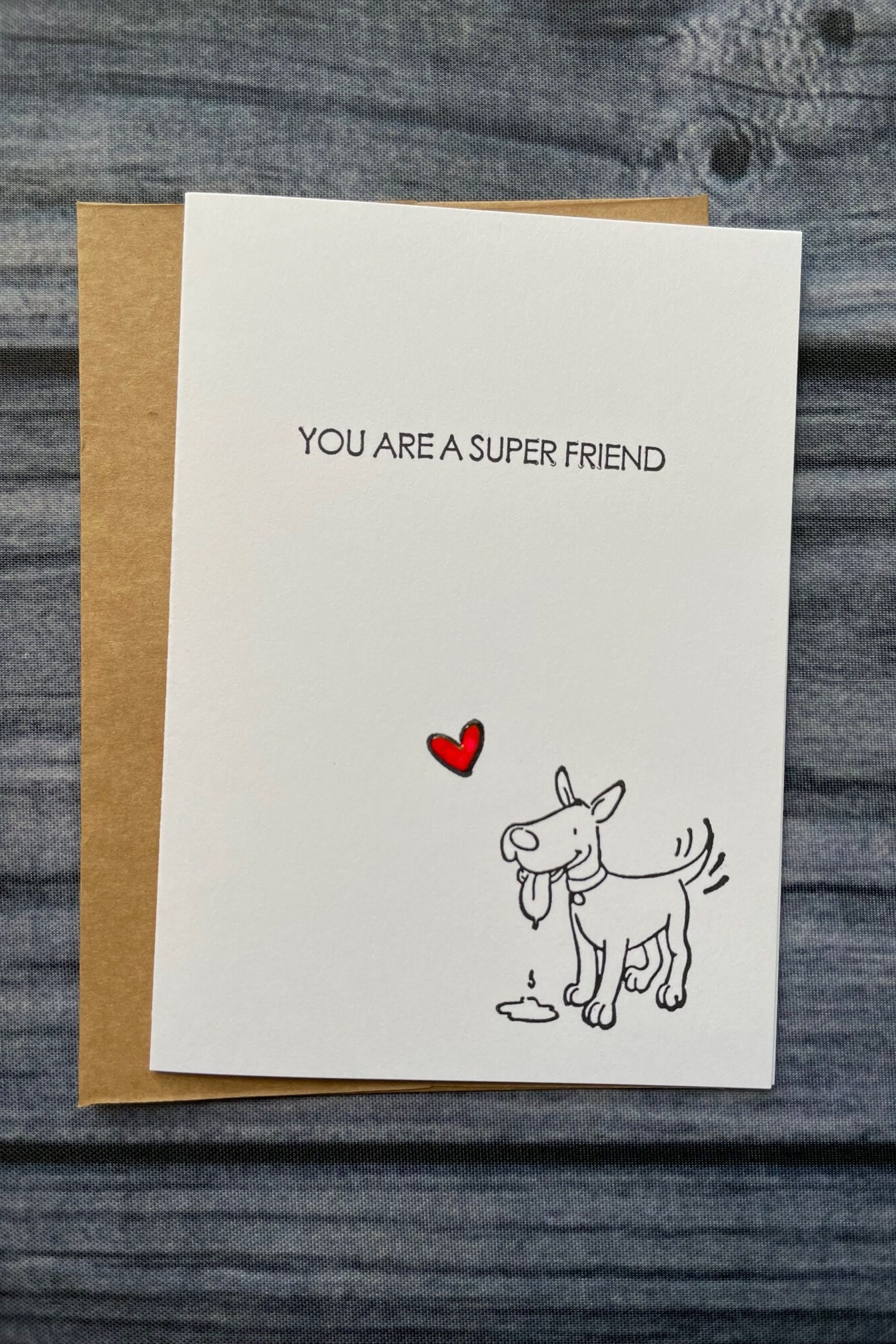 Dog Note Cards, Set of 4, Dog Heart Note Cards (3 1/2" X 4 7/8"), Cute ...