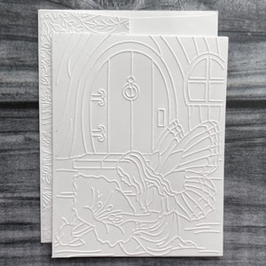 Fairy Themed Cards, Set of 6, White Embossed Cards, Blank Fairy Note ...