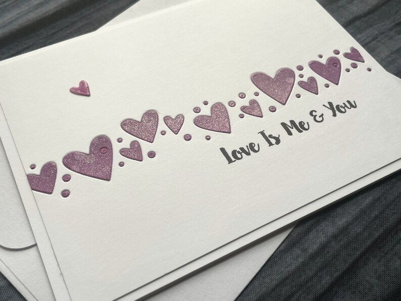 Love is Me & You Card, Blank Card, Love Card, Valentine's Day ...