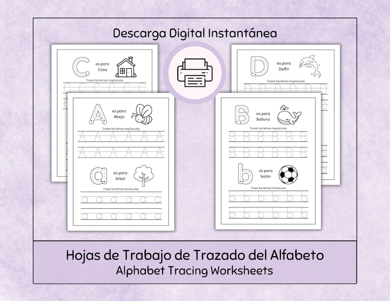 Spanish Alphabet Tracing Worksheets | Alfabeto Worksheets | Printable ...