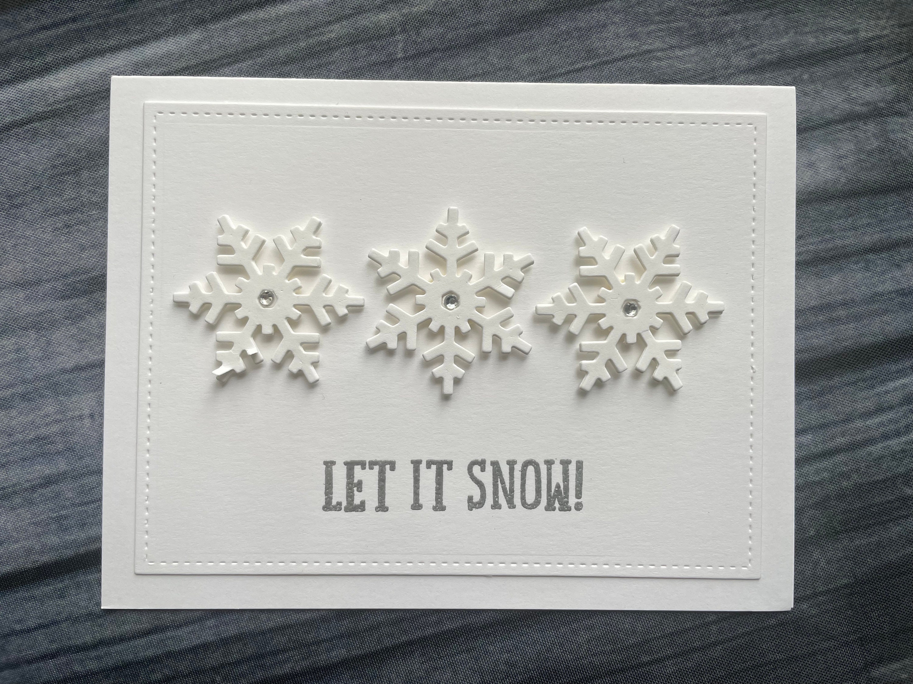 Let It Snow Card, Christmas Card, Holiday Card, Seasonal Note Card ...