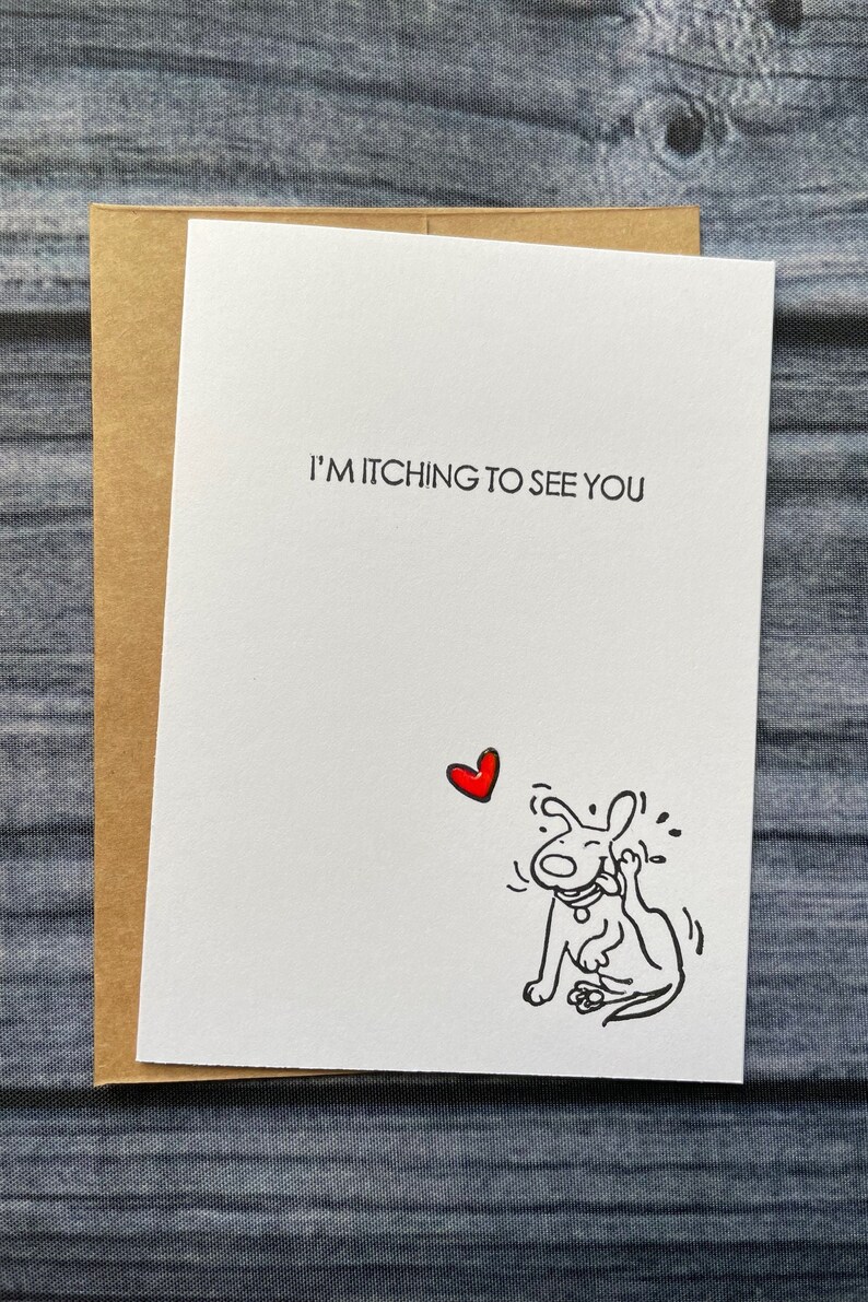 Dog Note Cards, Set of 4, Dog Heart Note Cards (3 1/2" X 4 7/8"), Cute ...