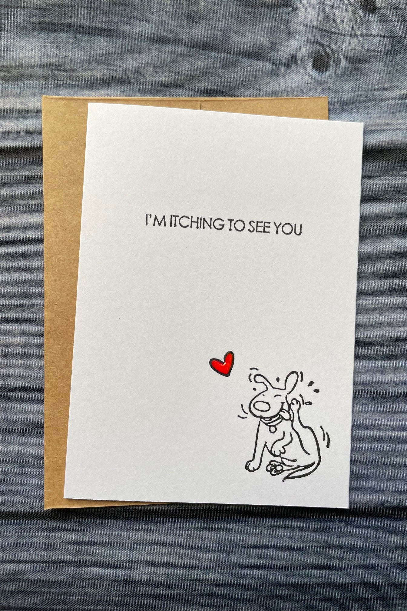 Dog Note Cards, Set of 4, Dog Heart Note Cards (3 1/2" X 4 7/8"), Cute ...