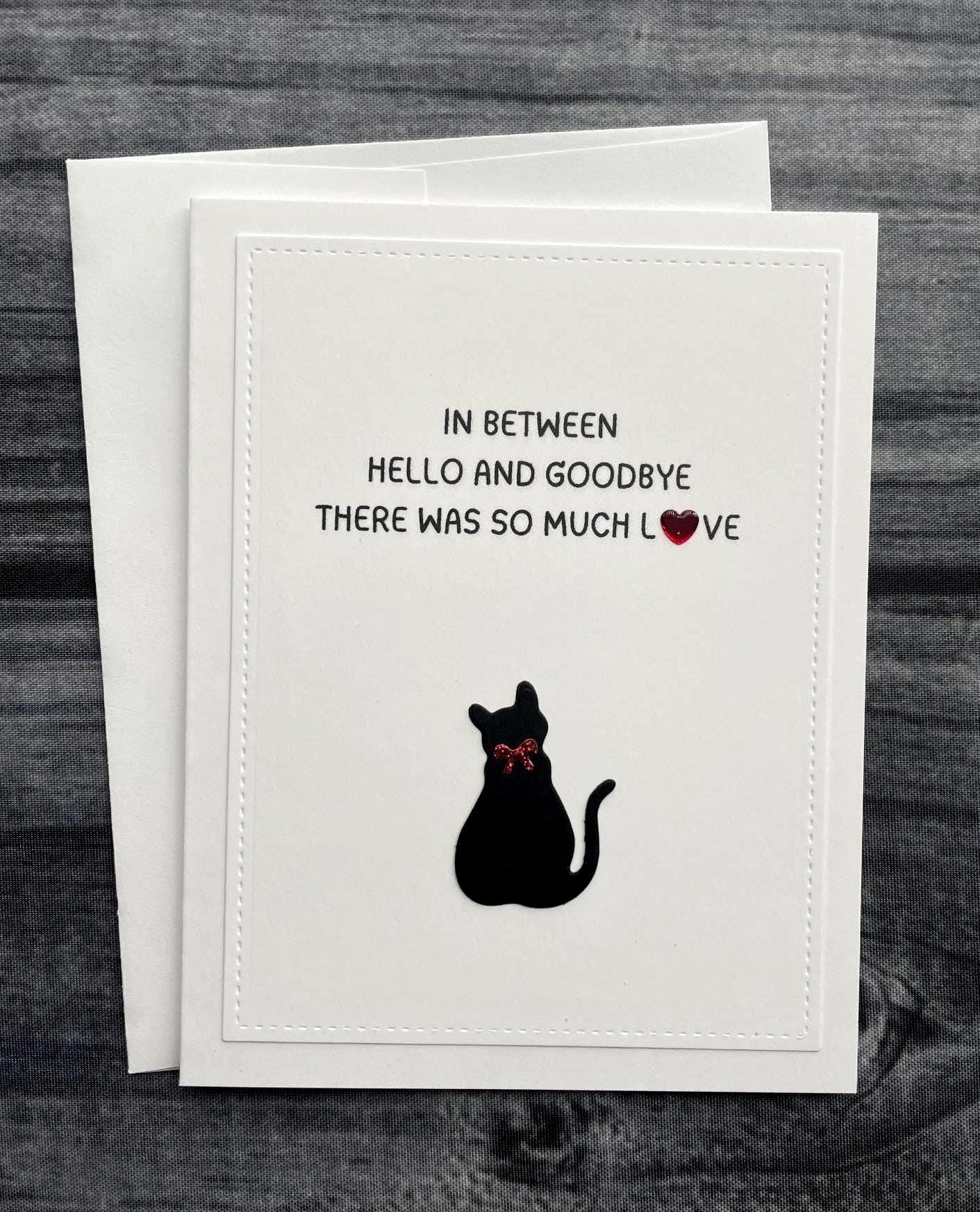 Cat Sympathy Card, Pet Sympathy, Loss of Pet, Loss of Cat, Memorial ...