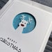 Reindeer Card, Christmas Card, Holiday Card, Note Card, Merry Christmas ...