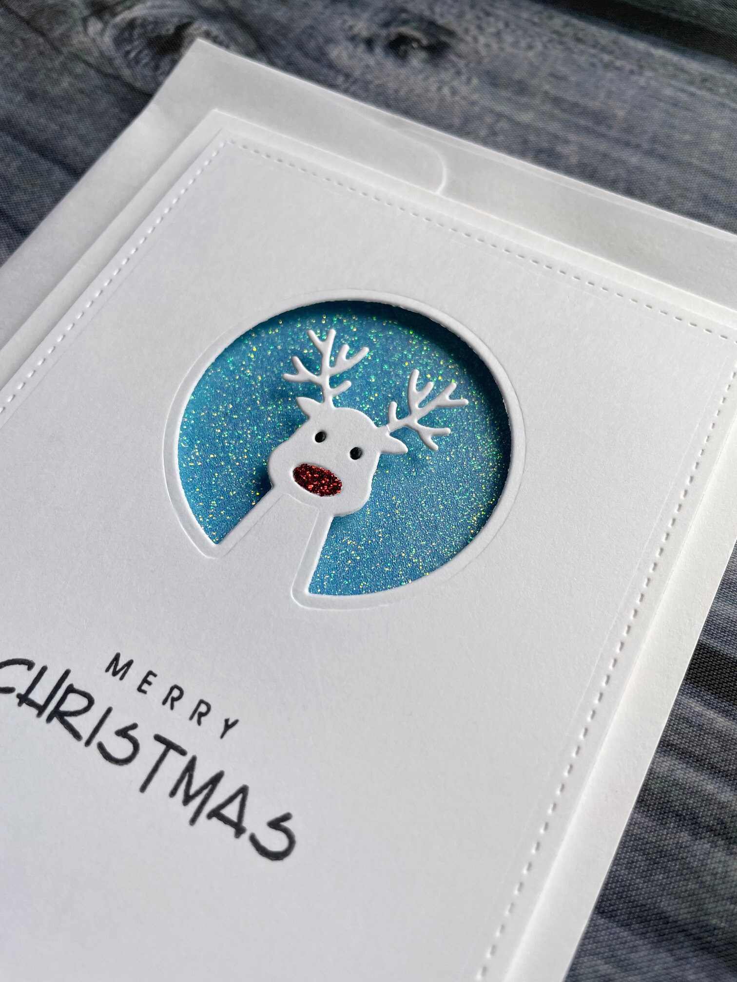 Reindeer Card, Christmas Card, Holiday Card, Note Card, Merry Christmas ...