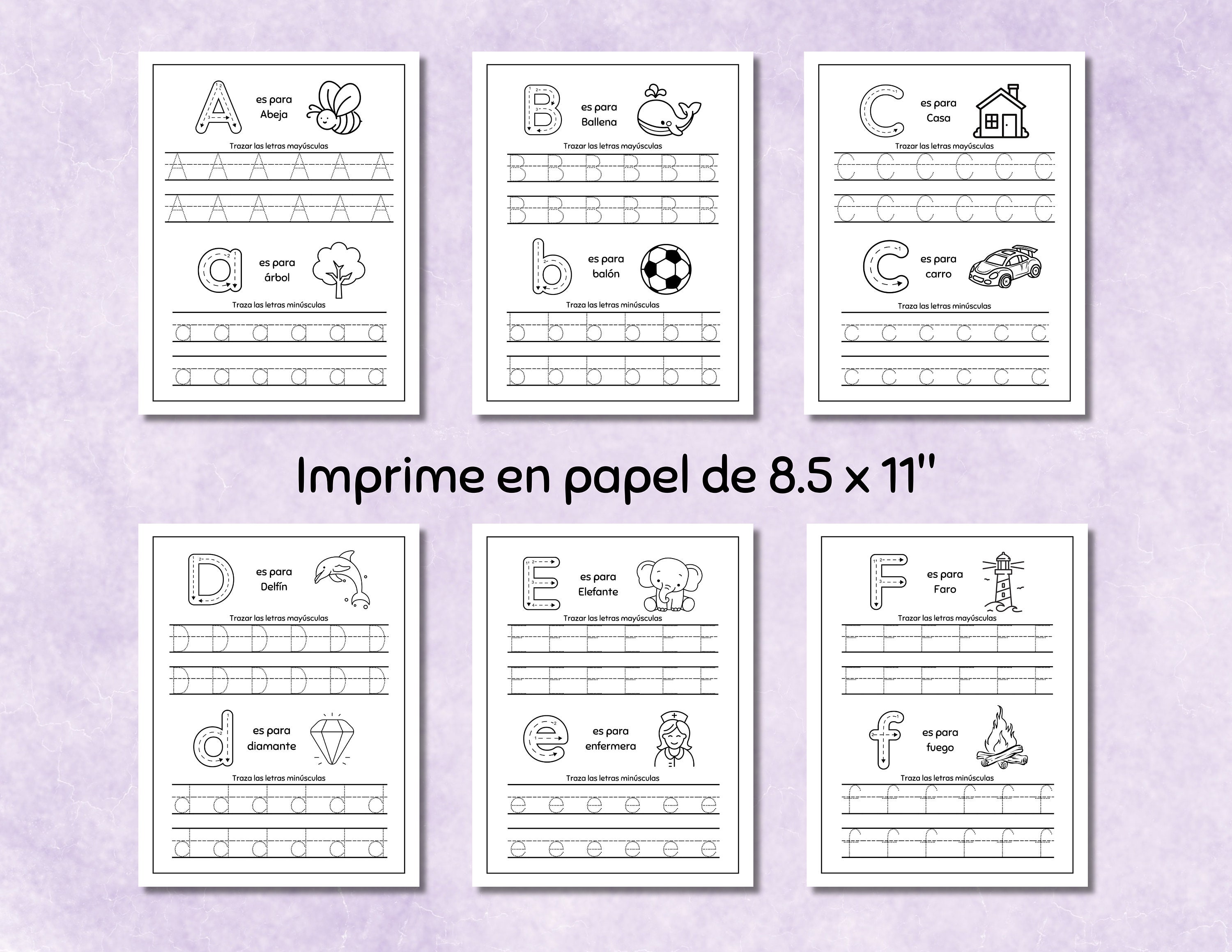 Spanish Alphabet Tracing Worksheets | Alfabeto Worksheets | Printable ...
