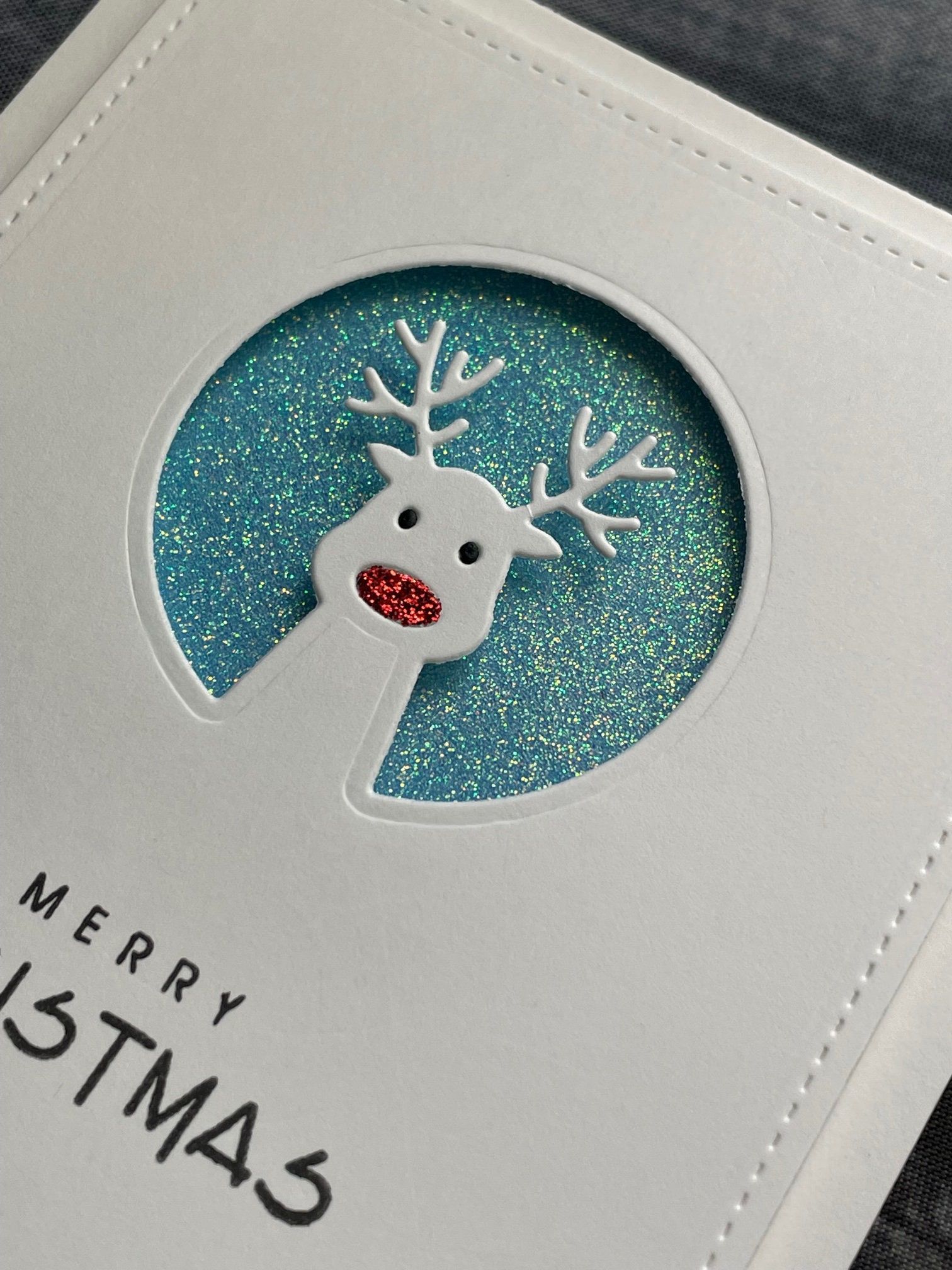 Reindeer Card, Christmas Card, Holiday Card, Note Card, Merry Christmas ...