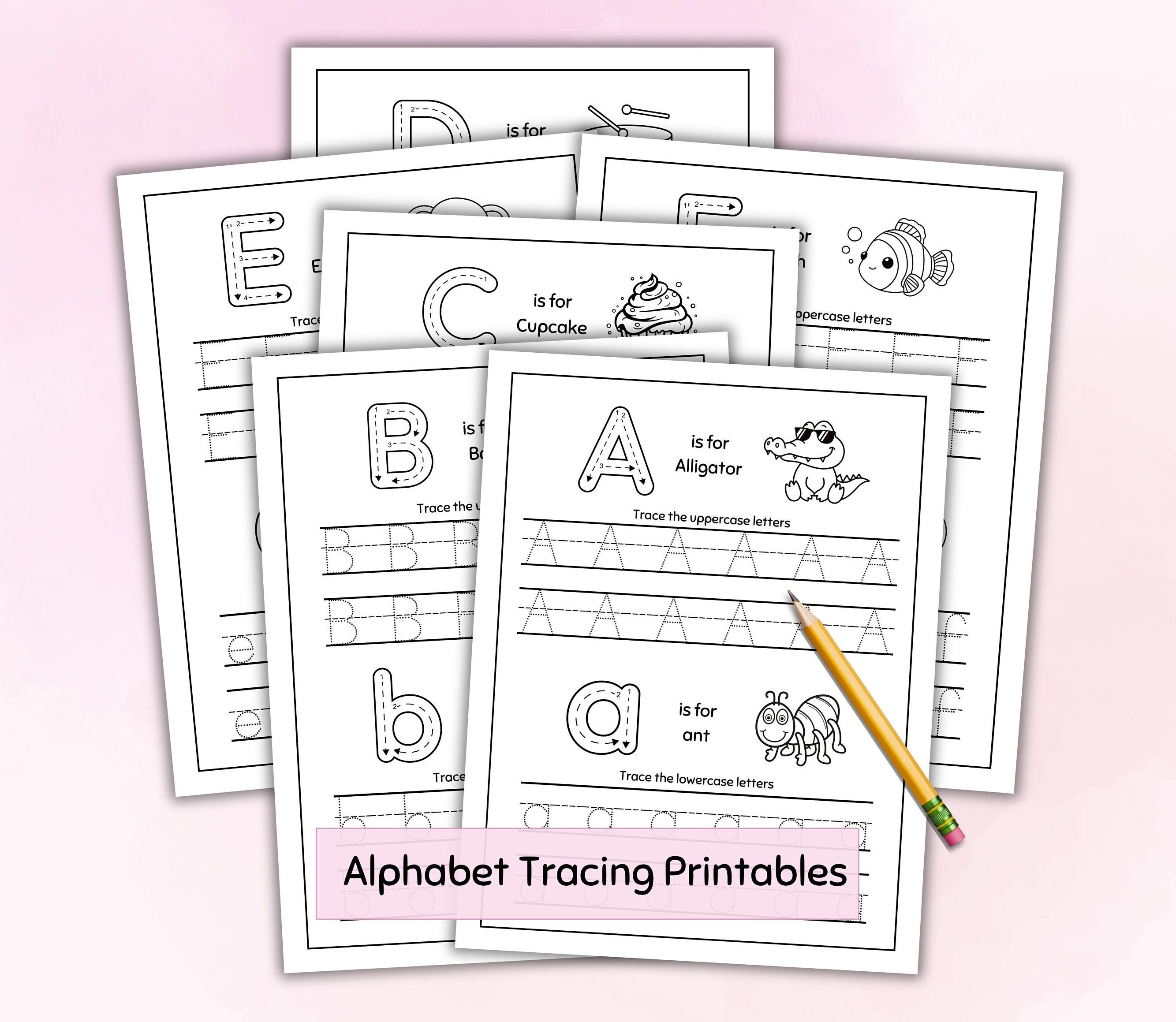 Alphabet Tracing Worksheets | Printable A-Z | ABC Worksheets | Tracing ...