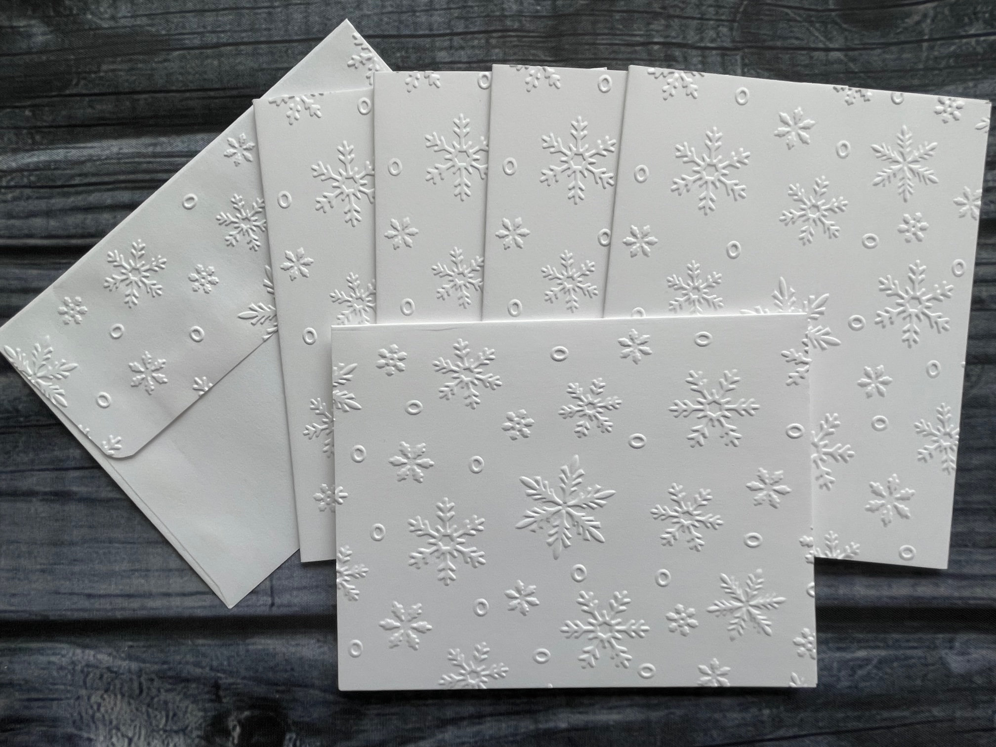 Snowflake Cards, Card Sets, Christmas Cards, Embossed Note Cards ...