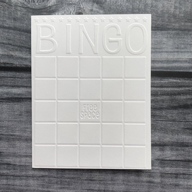 Bingo Card Sets, Embossed Bingo Note Cards, Blank White Bingo Cards ...