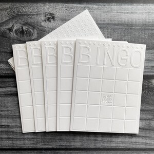 Bingo Card Sets, Embossed Bingo Note Cards, Blank White Bingo Cards ...