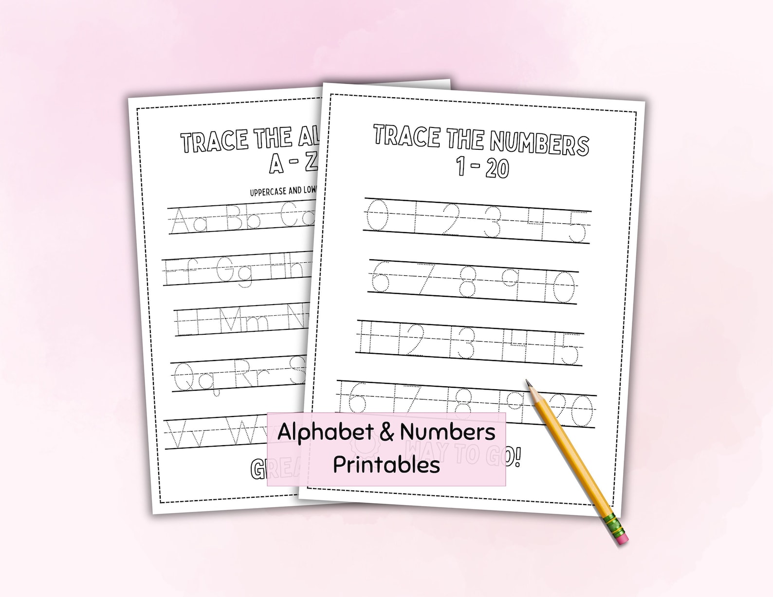Alphabet & Numbers Tracing Worksheets | Printable Tracing Pages ...