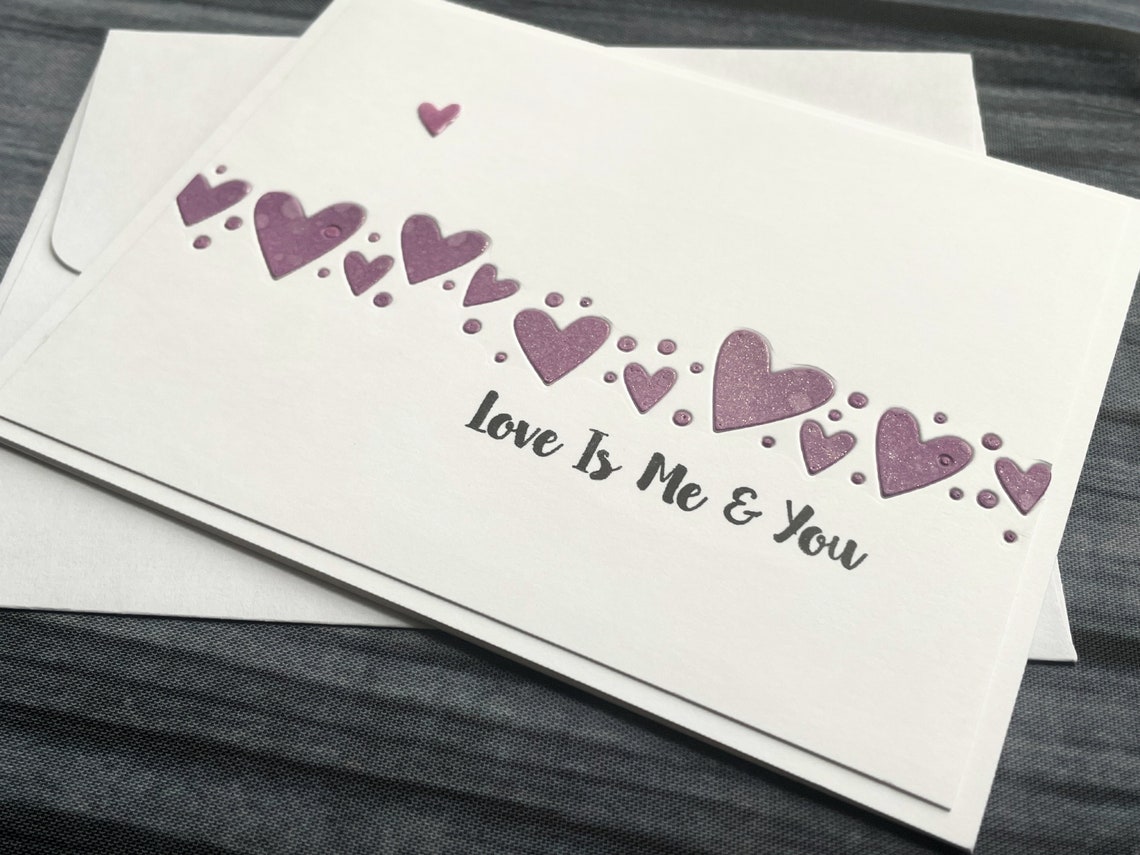 Love is Me & You Card, Blank Card, Love Card, Valentine's Day ...