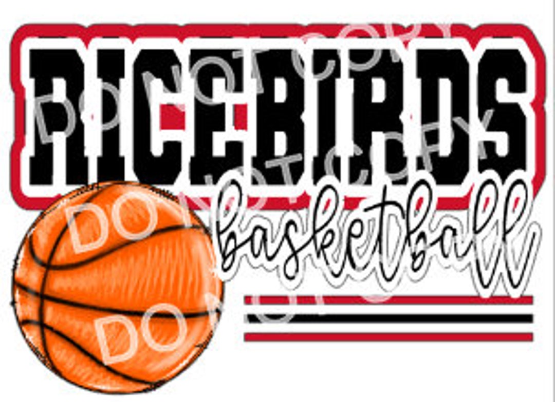 Ricebirds Basketball Custom Mascot Digital Design, Sublimation Design ...