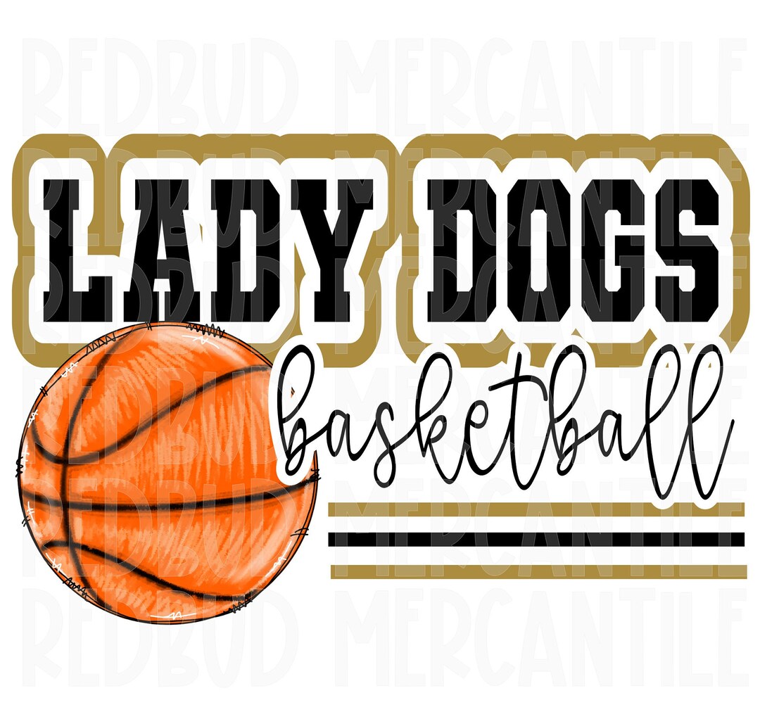 Lady Dogs Basketball Custom Mascot Digital Design, Sublimation Design ...
