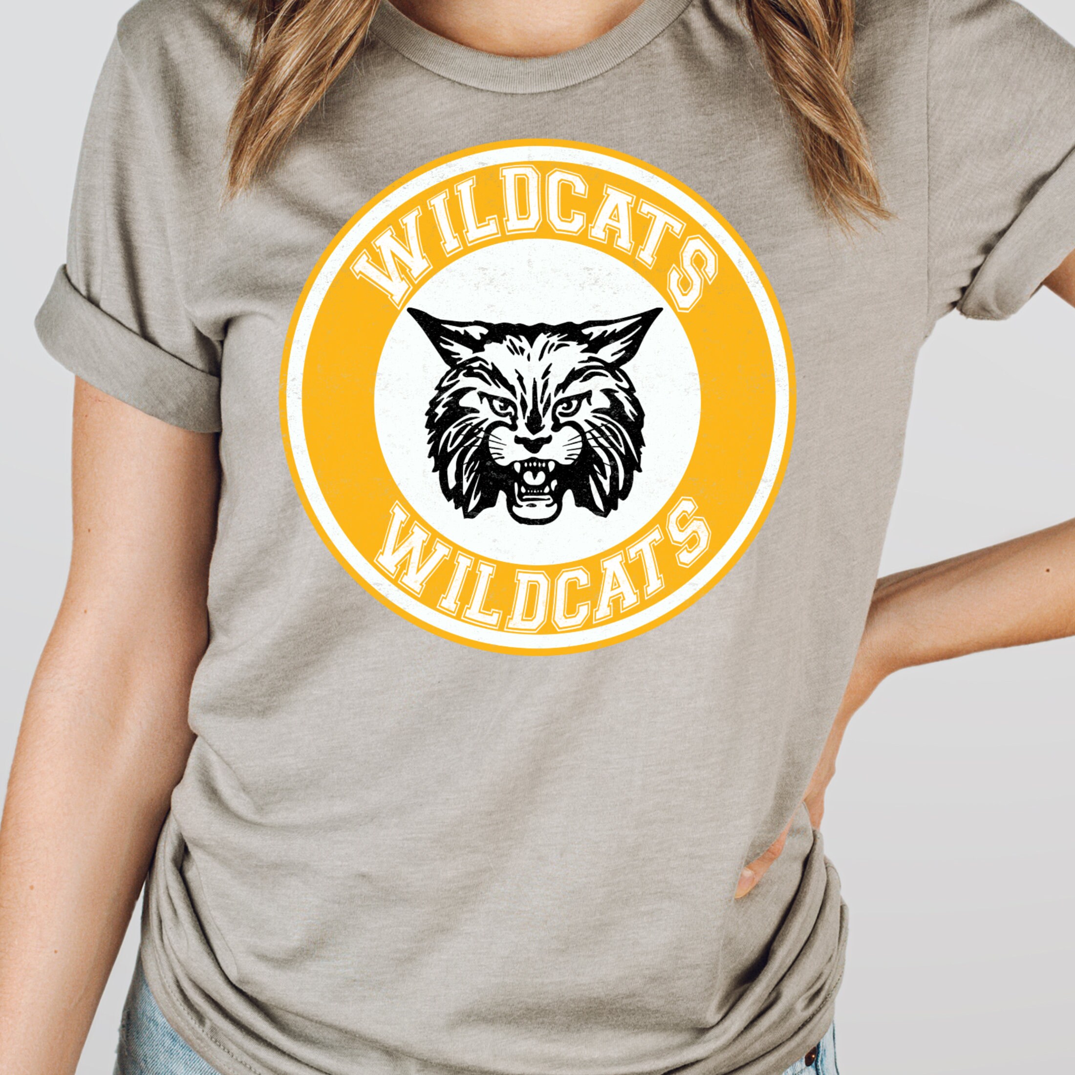 Wildcats Logo Yellow Digital Design, Sublimation Design, Sublimation ...