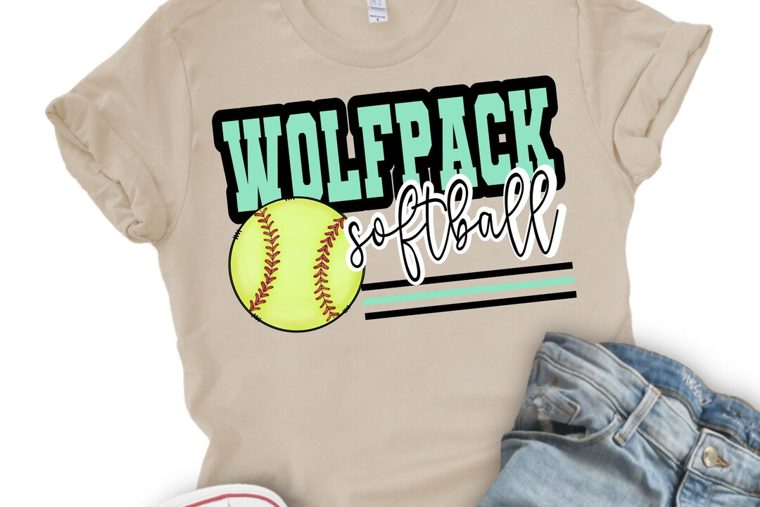 Wolfpack Softball Digital Design, Sublimation Design, Sublimation Png ...