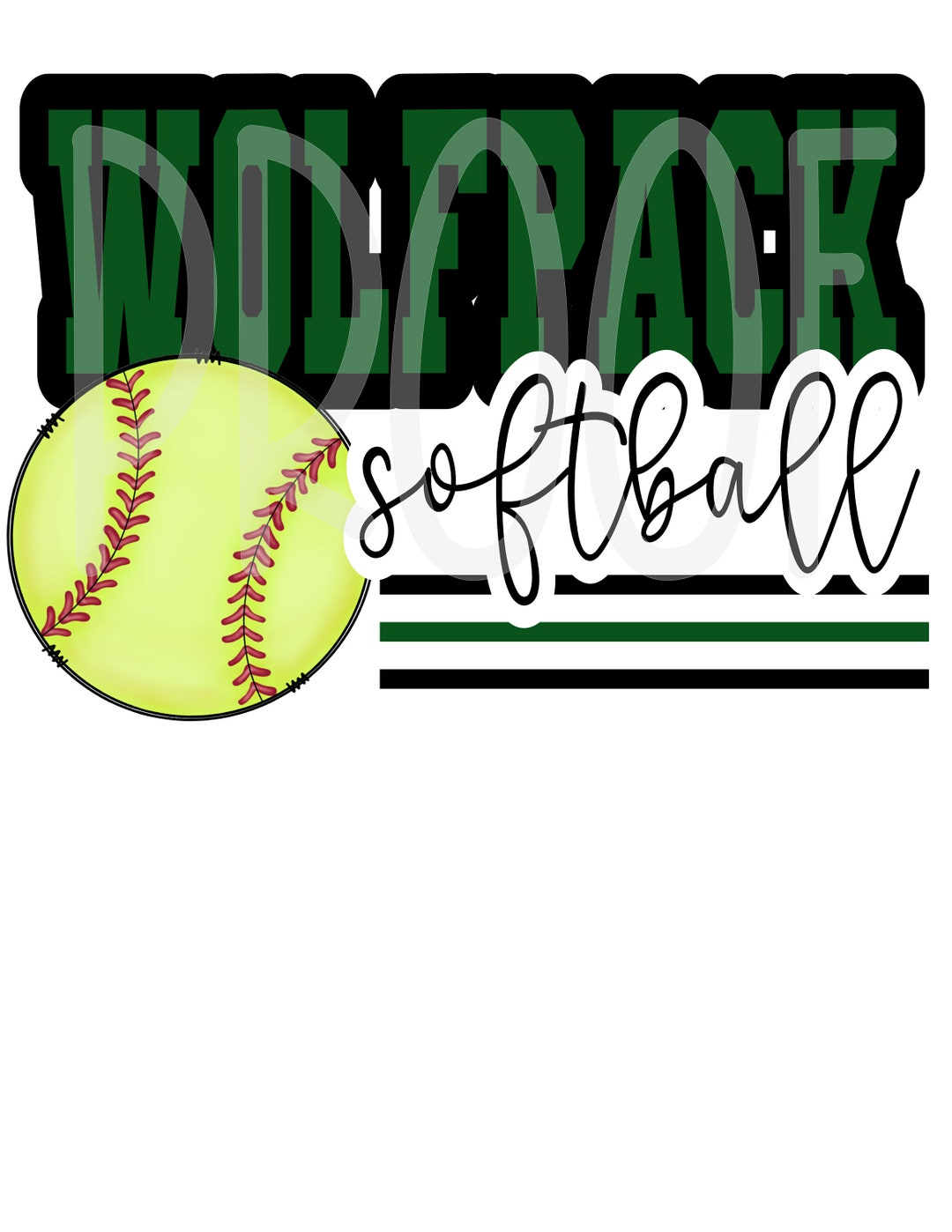 Wolfpack Softball Digital Design, Sublimation Design, Sublimation Png ...