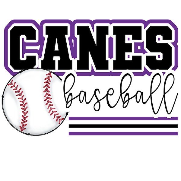 Canes Baseball Png - Etsy