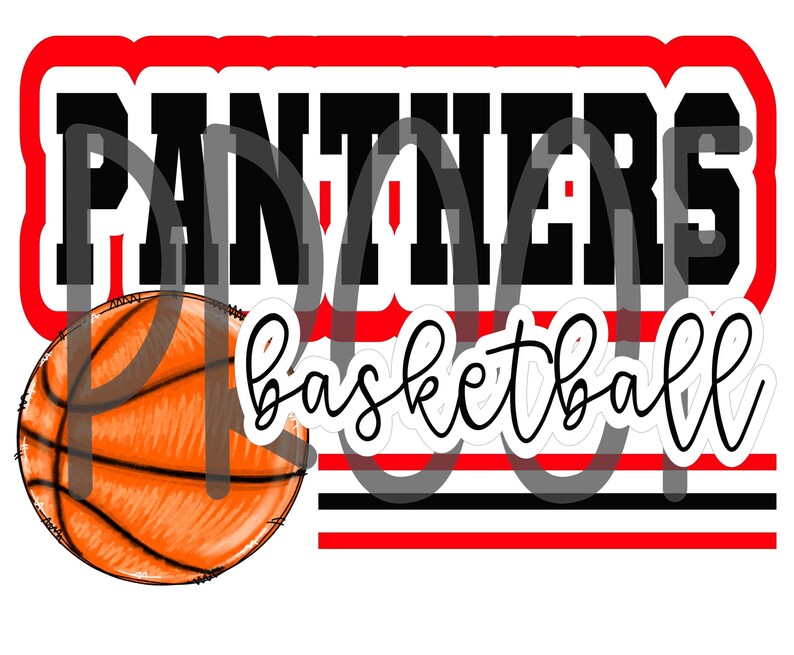 Panthers Basketball Custom Mascot Digital Design, Sublimation Design ...