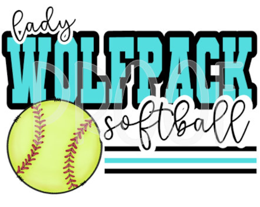 Lady Wolfpack Softball Digital Design, Sublimation Design, Sublimation ...