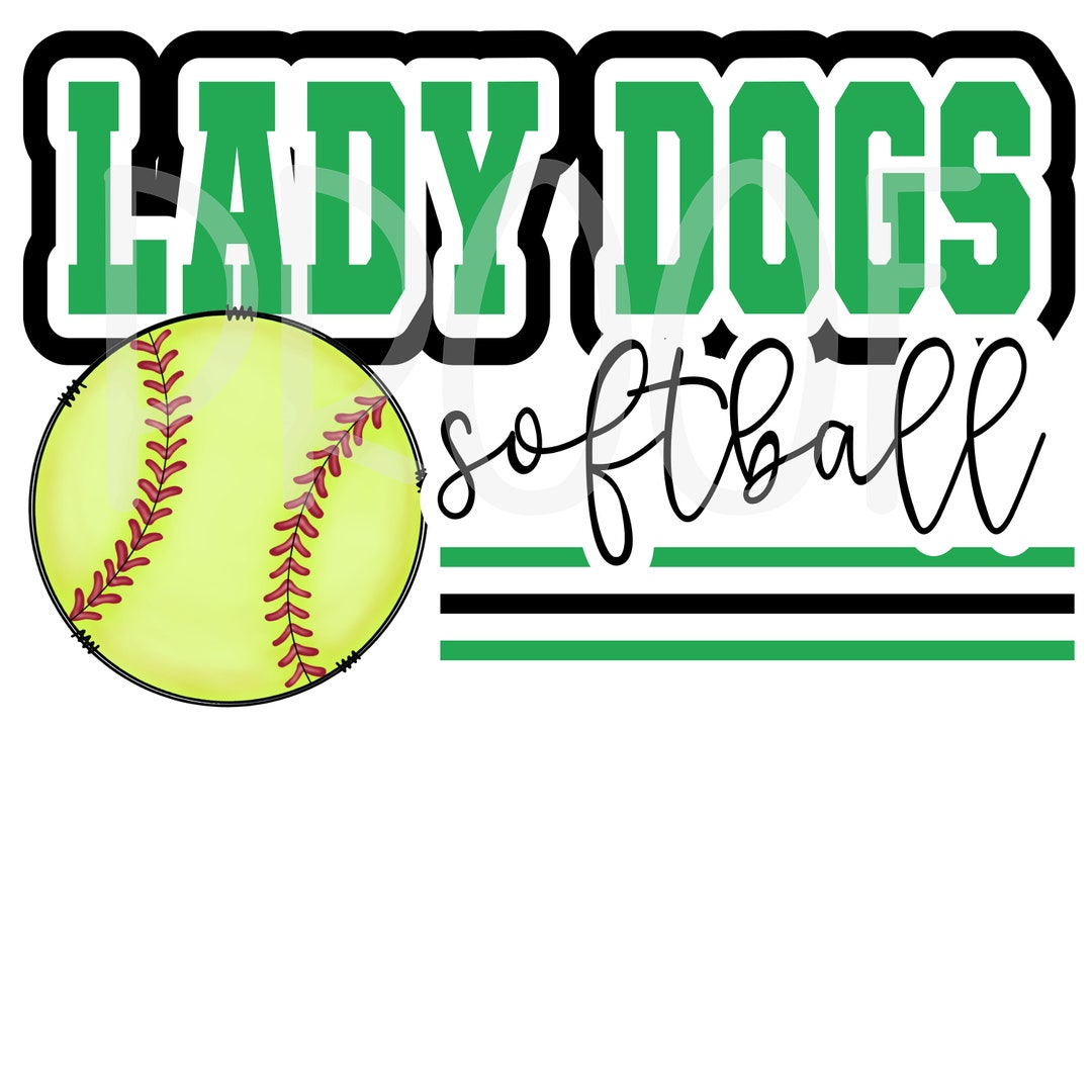 Lady Dogs Softball Custom Mascot Digital Design, Sublimation Design ...