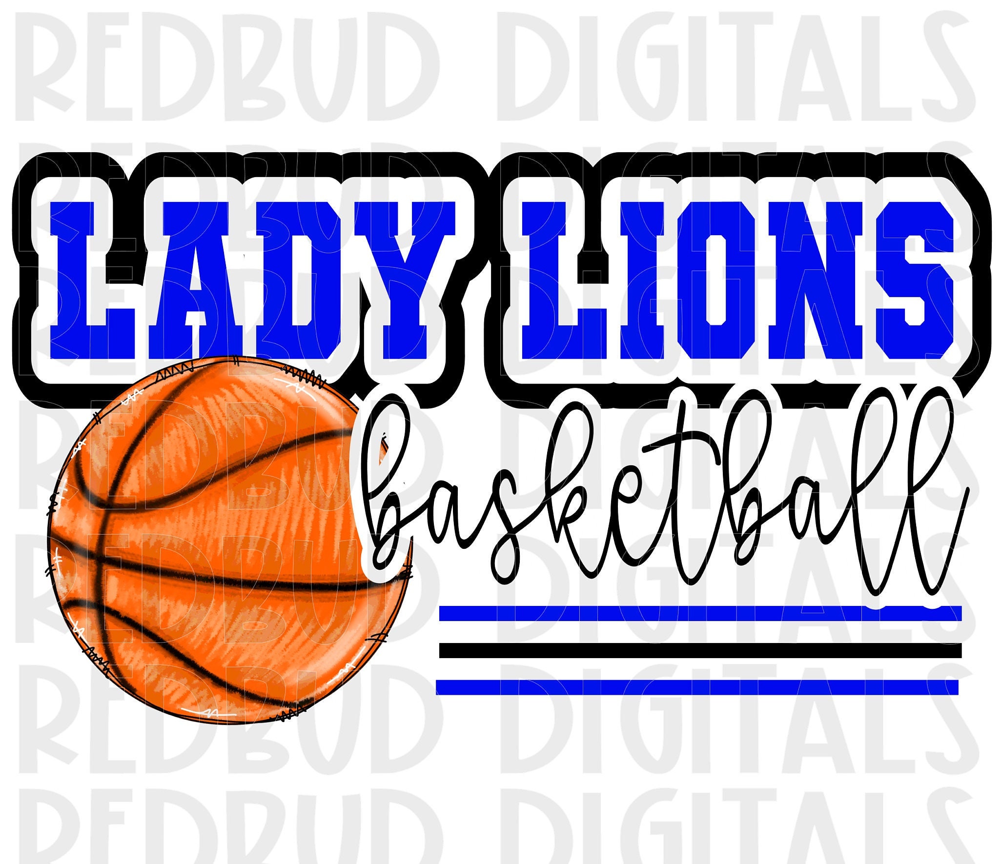 Lady Lions Basketball Custom Mascot Digital Design, Sublimation Design ...