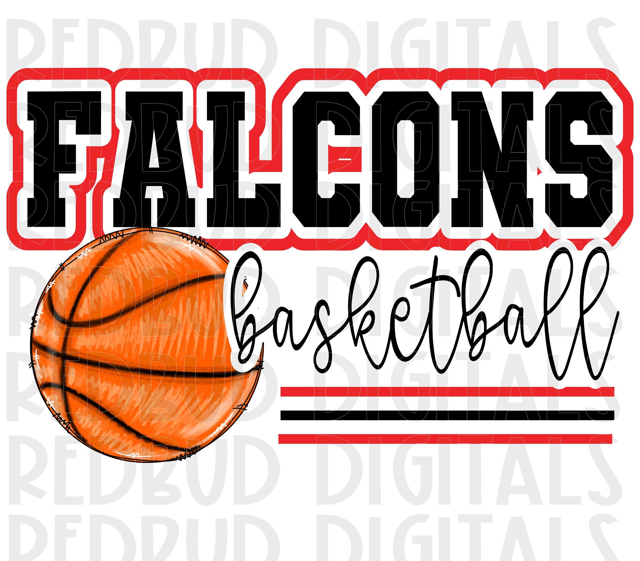 Falcons Basketball Custom Mascot Digital Design, Sublimation Design ...