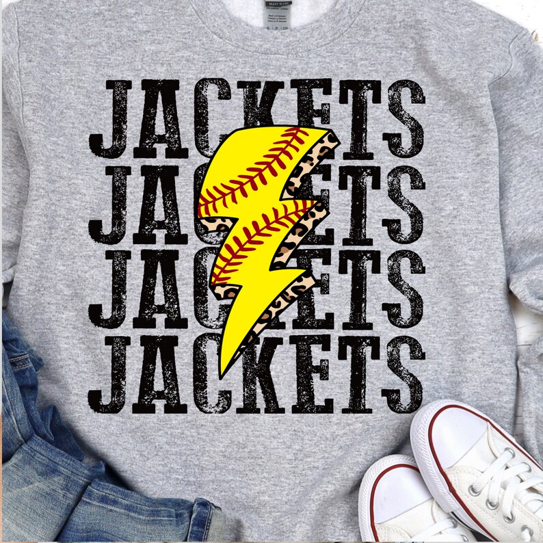 Jackets Softball Bolt Mascot Digital Design, Sublimation Design ...
