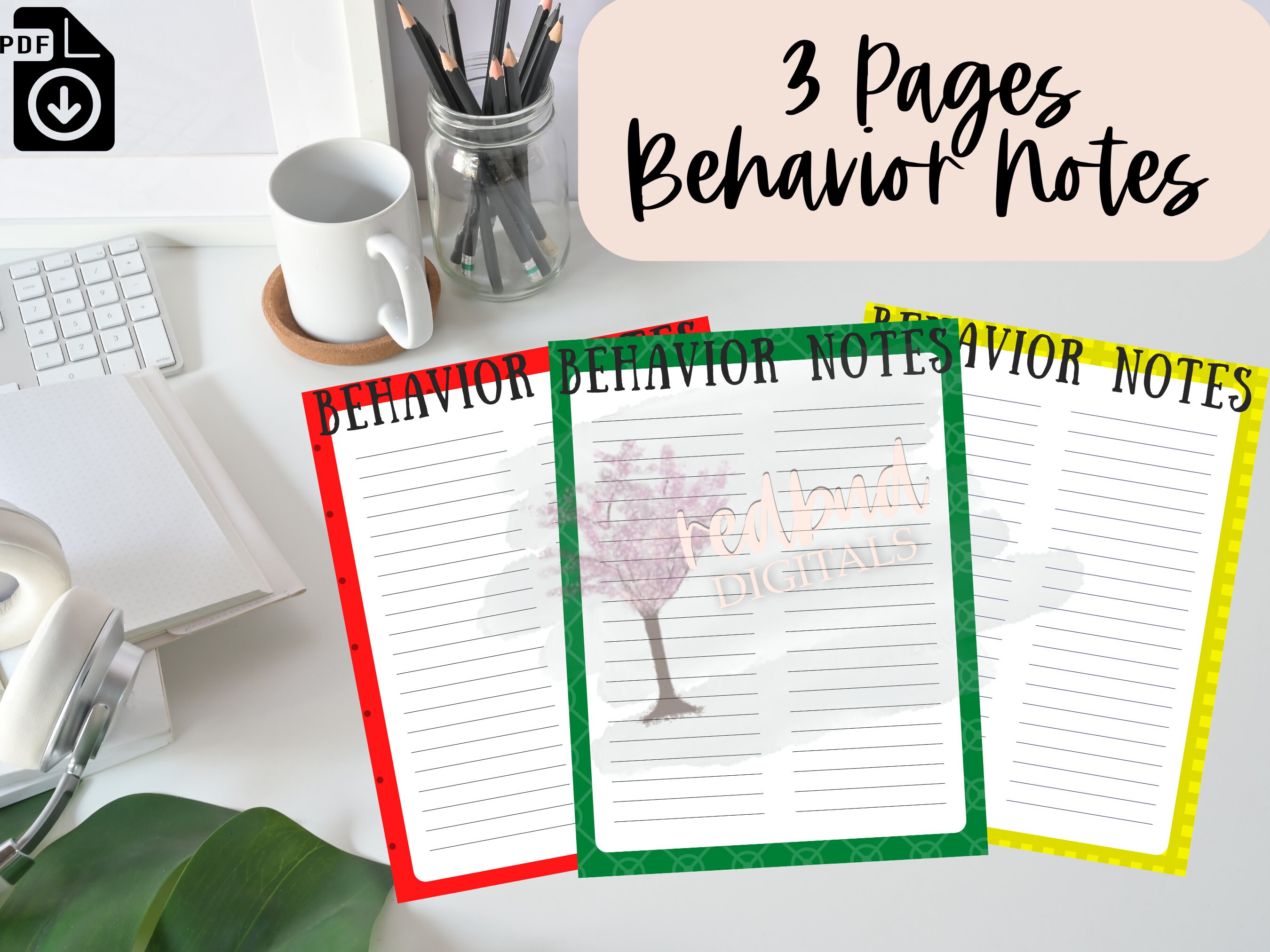 Stop Slow Go Behavior Notes Printable Teaching Supplies - Etsy