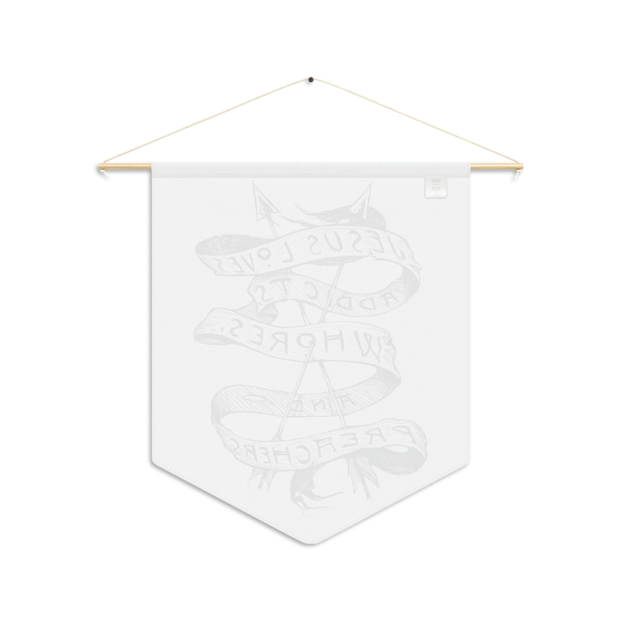 Jesus Loves Addicts, Whores, & Preachers | Pennant - Etsy