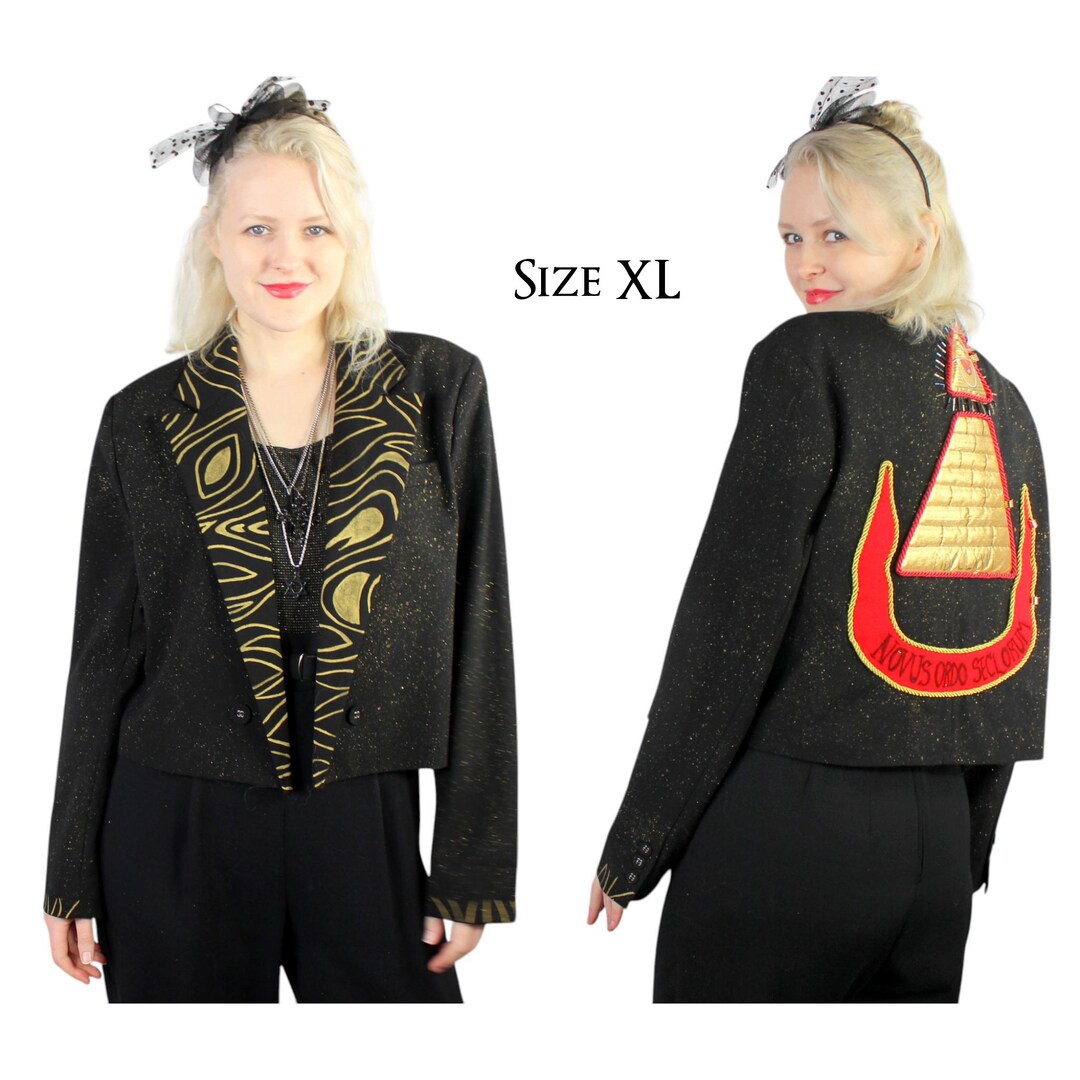 Desperately Seeking 80s Pyramid Style Size XL Black Glitter Susan ...