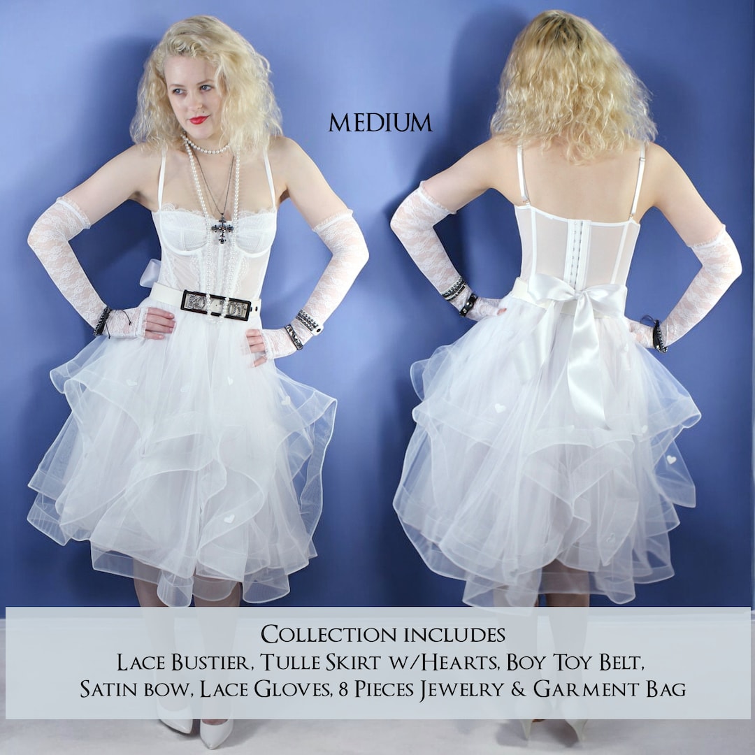 Desperately Seeking 80s Virgin Wedding 5 Piece Costume - Medium - Ships ...