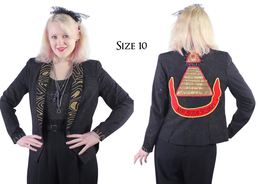 Desperately Seeking 80s Pyramid Style Size 10 Black Glitter Susan ...