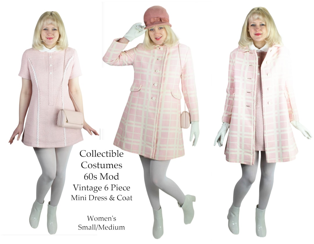 60s Go-go Mod Mini Pink Vintage Costume - Etsy