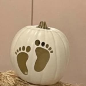 Baby Feet on a 9” Pumpkin - Etsy
