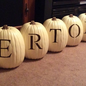 One 13” Foam Pumpkin That Has an Initial Carved Out - Etsy