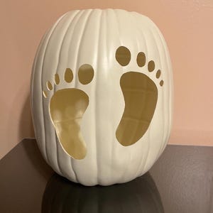 Baby Feet on a 13” White Pumpkin - Etsy