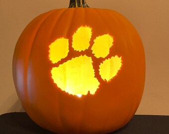 Clemson Logo Painted Pumpkins - Etsy