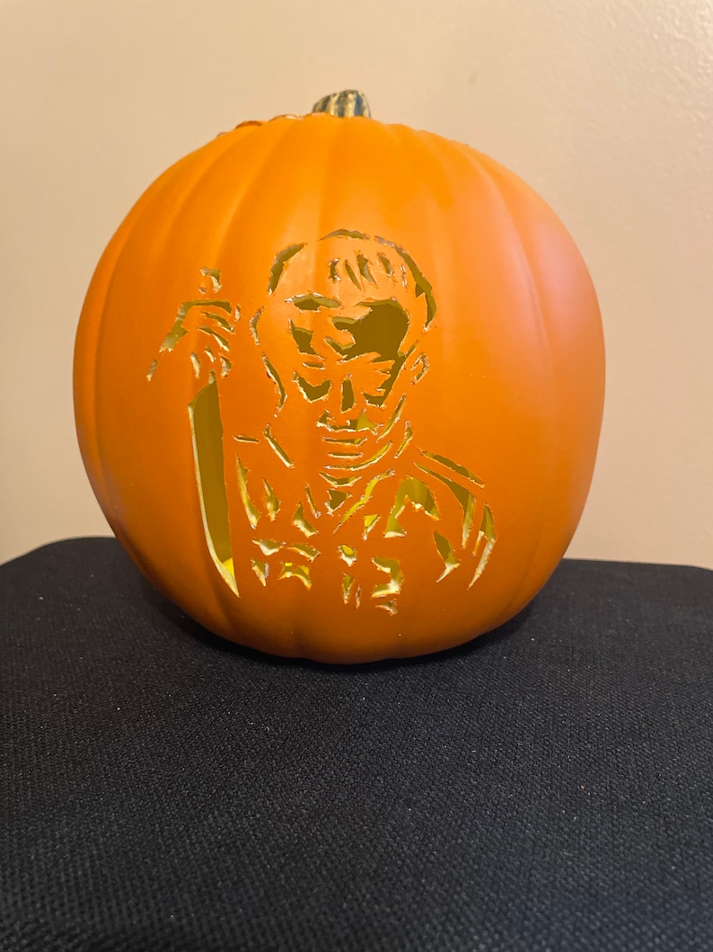 Michael Myers Pumpkin Painting