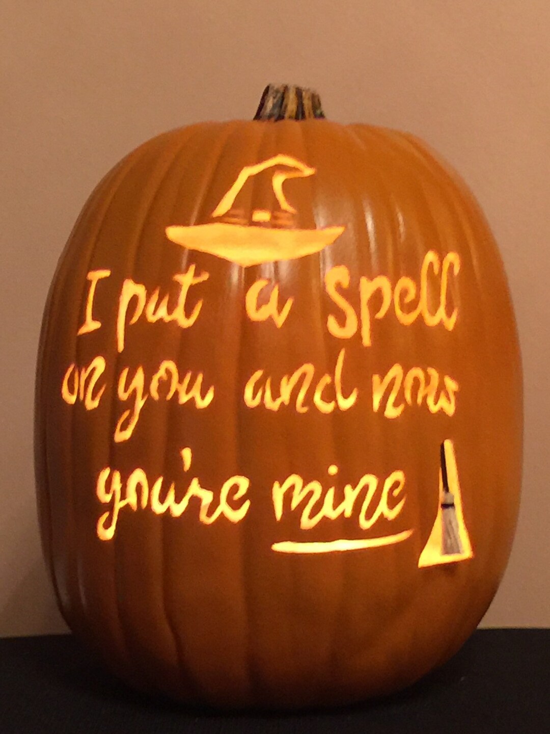 13”orange Foam Pumpkin With I Put a Spell on You and Now You're Mine ...