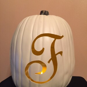 One 13” Foam Pumpkin That Has an Initial Carved Out - Etsy