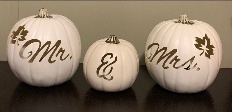 Mr. & Mrs. Carved Out on (3) Pumpkins - Etsy
